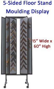 5 Panels Floor Stand Moulding Displayer (15" x 60" Sides) – SwingPanels