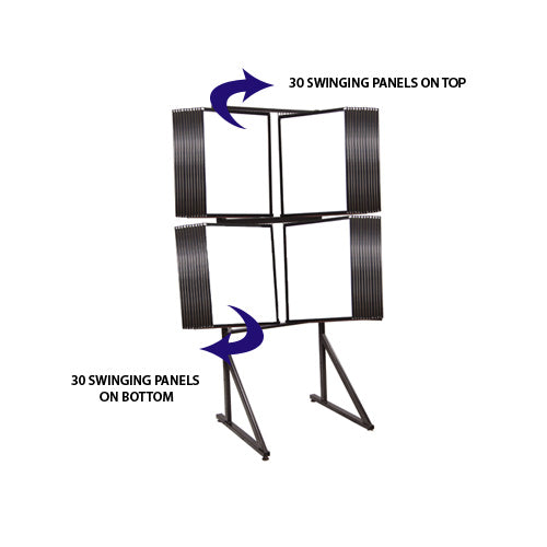 Double Decker Photo Display 2 Tier Stand + 60 Swing Panels Ships Free ...