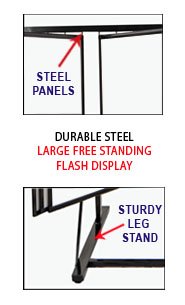 31x73 Swing Panel Flash Art Display Stand 10, 20, 30 Steel Flip Panels ...