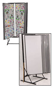 31x73 Swing Panel Flash Art Display Stand 10, 20, 30 Steel Flip Panels ...