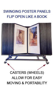 Panelrama Multi Panel Poster Display Floor Stand 50 Flip Panels 30x40 ...