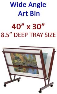 Wide Angle Art Bin Browser | 40" Wide x 30" High x 8 1/2" Deep ...