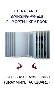 XL Multi Panel Vinyl Tackboard Wall Displays w Swing Panels Ships Free ...