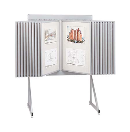 Straight Line Multi Panel Vinyl Tackboard Floor Displays in 3 Sizes ...